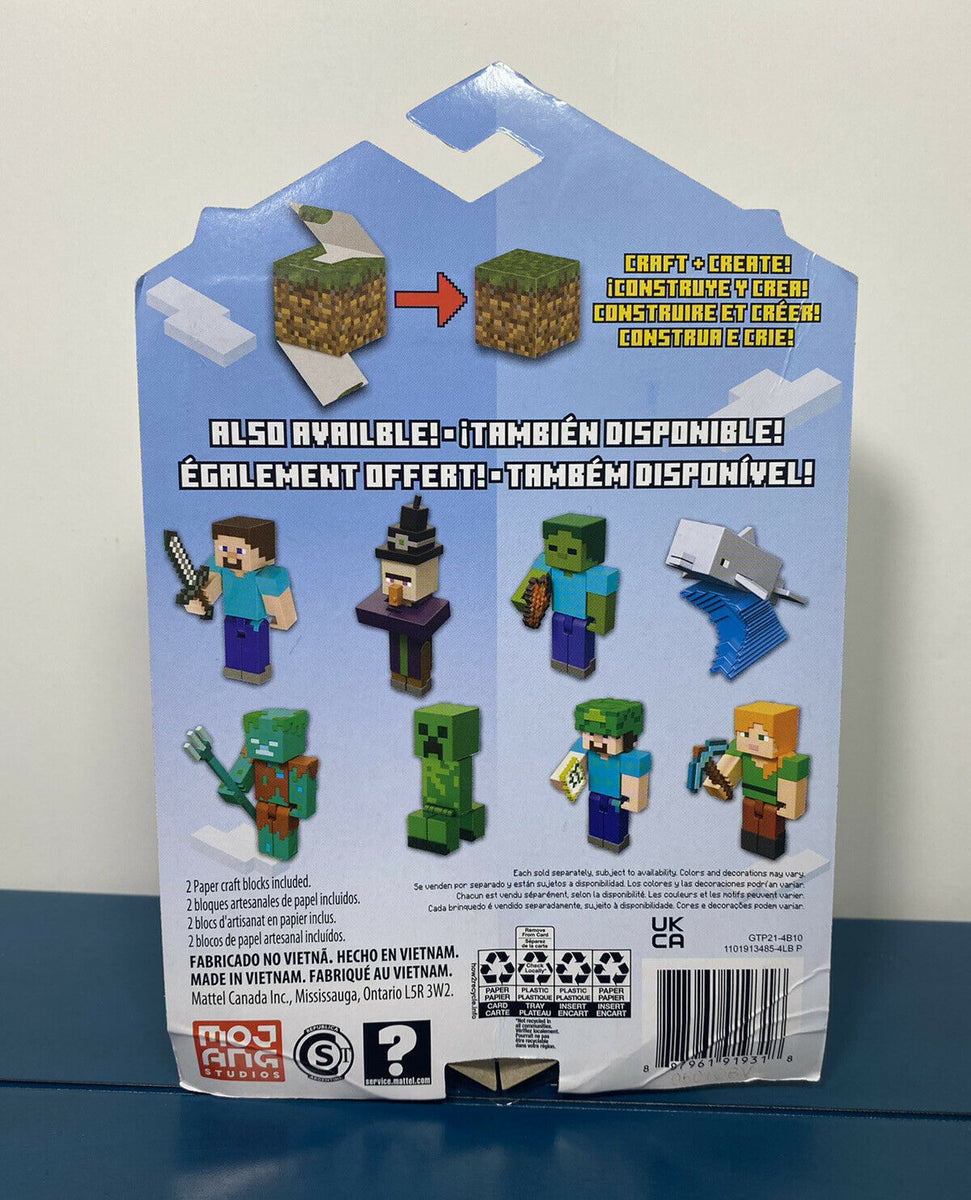 2021 Minecraft Craft A Block Action Figure Underwater Steve Turtle S
