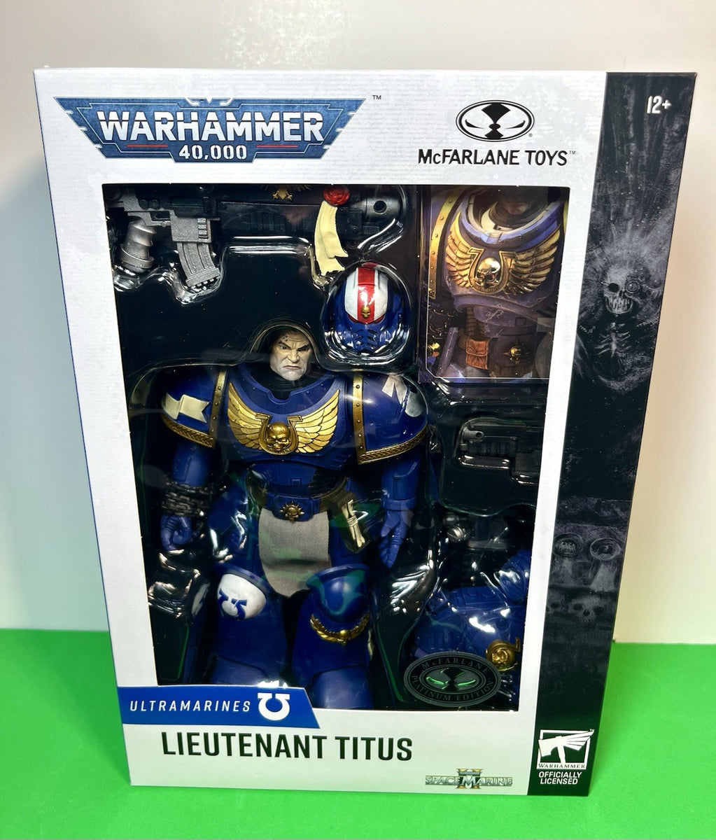 2024 McFarlane Warhammer 40K - Ultramarines LIEUTENANT TITUS (Platinum ...