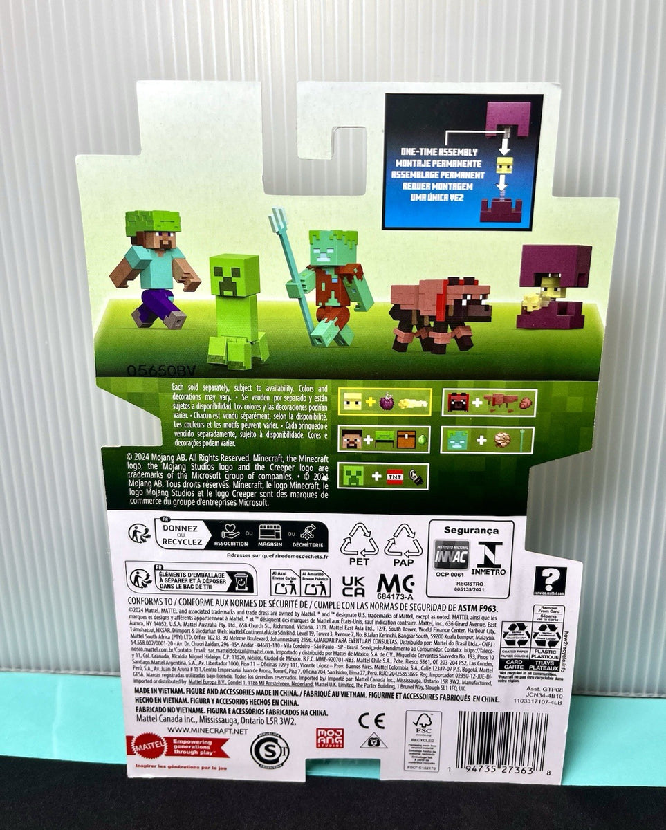2025 Minecraft 3.25in Figure: SHULKER (w/ Levitation Bullets, Chorus F ...