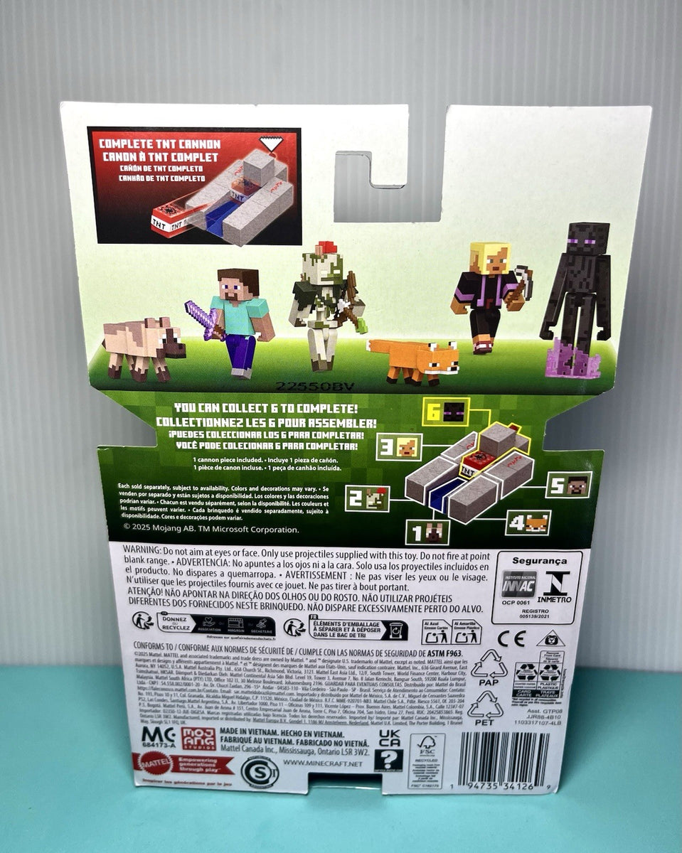 2025 Minecraft Redstone Charged Series 4in Figure: ENDERMAN (w/ TNT Bl ...