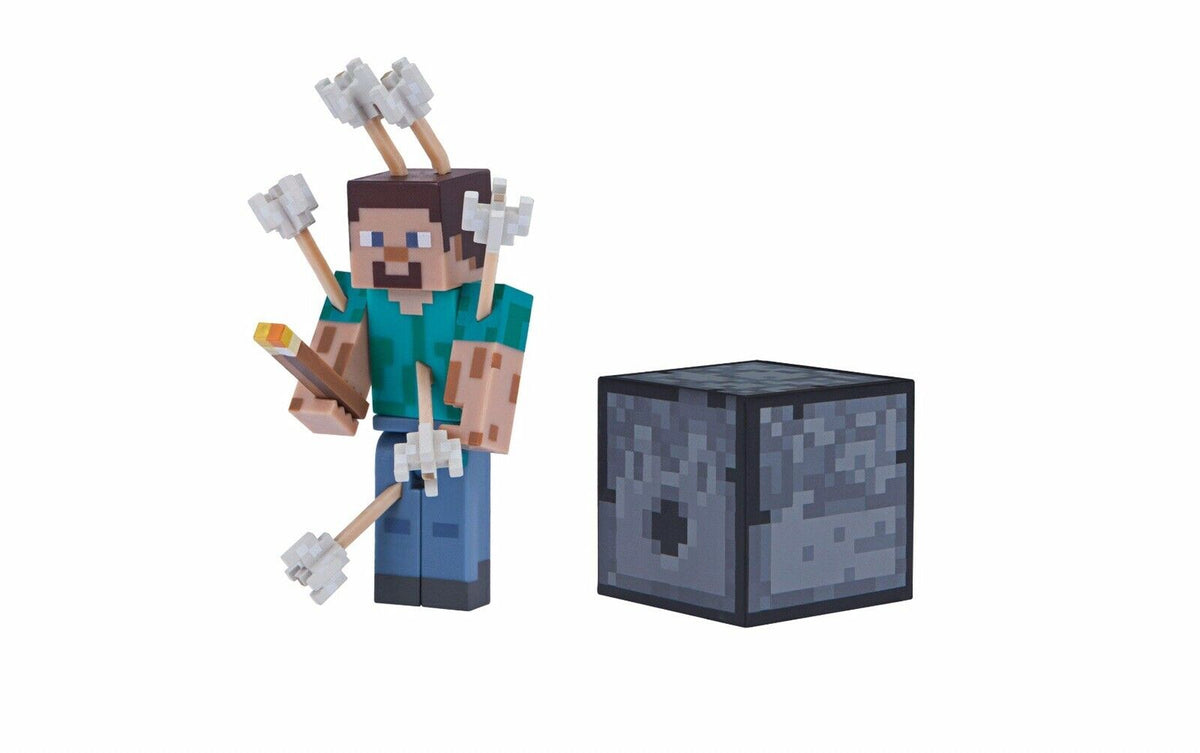 Minecraft Steve with Arrows & Dispenser – Florida Toy Store