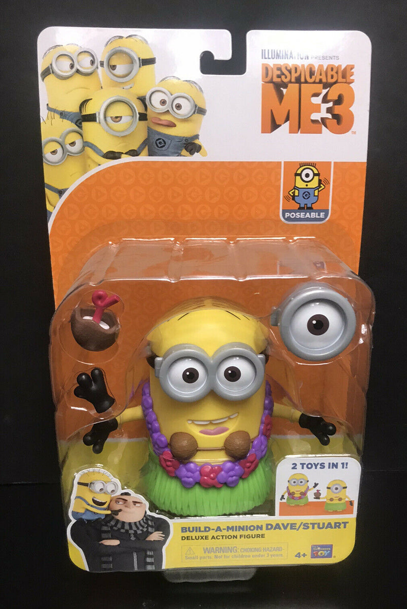 2019 Despicable Me 3 Poseable Deluxe Action Figure: Build-A-Minion Dav ...