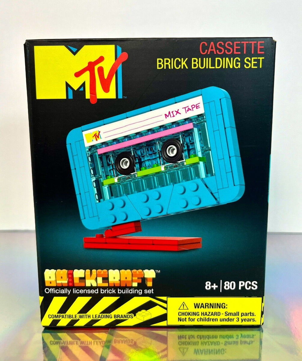 2023 Brickcraft Retro Builds: MTV CASSETTE Brick Building Set (80pcs ...