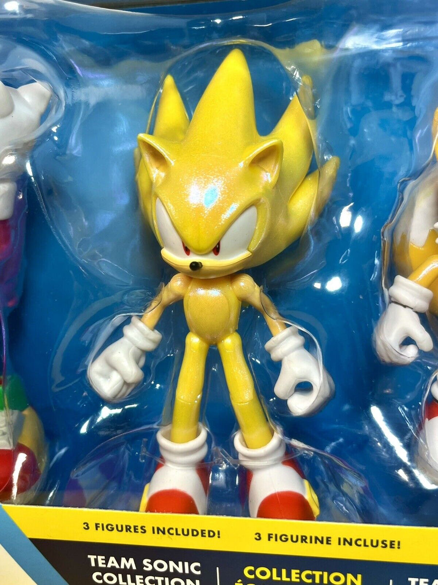 2023 JAKKS Sonic the Hedgehog - Team Sonic 3-Pack. SUPER SONIC, KNUCKL ...