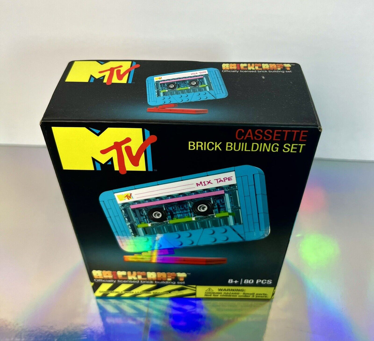 2023 Brickcraft Retro Builds: MTV CASSETTE Brick Building Set (80pcs ...
