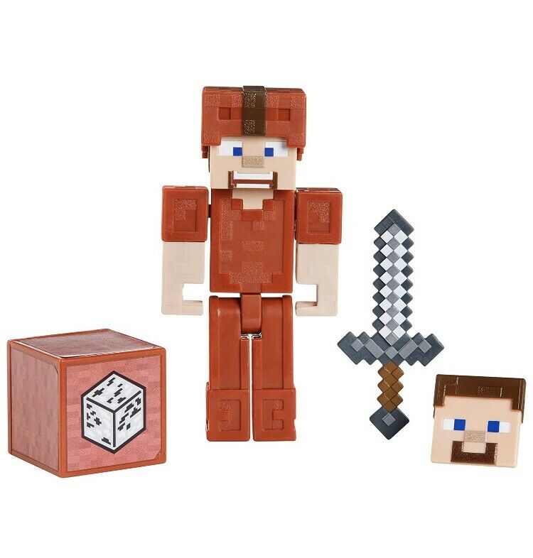 Minecraft Comic Maker Steve in Red Leather Armor Action Figure ...