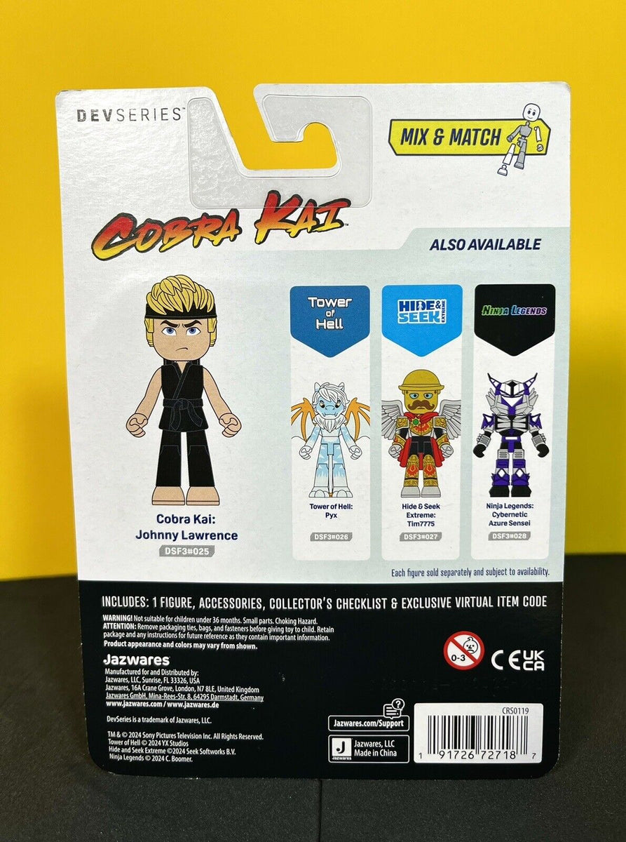 2024 Jazwares Roblox DevSeries Cobra Kai JOHNNY LAWRENCE- Exclusive Vi ...