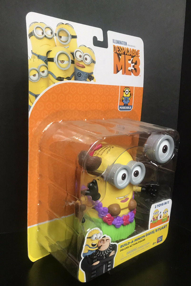 2019 Despicable Me 3 Poseable Deluxe Action Figure: Build-A-Minion Dav ...