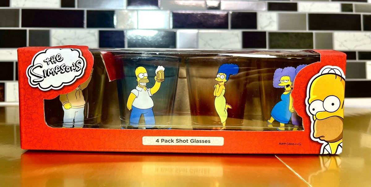 The Simpsons - Character Shot Glasses 4 Pack - 1.5 fl oz – Florida Toy ...