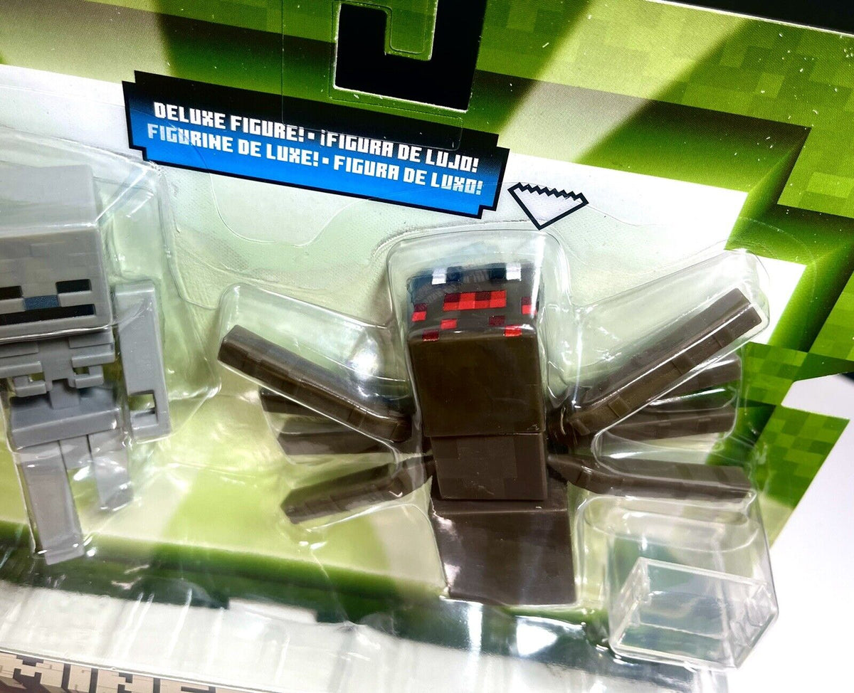 2023 Minecraft Build-a-Portal Action Figure 2-Pack: SKELETON SPIDER JO ...