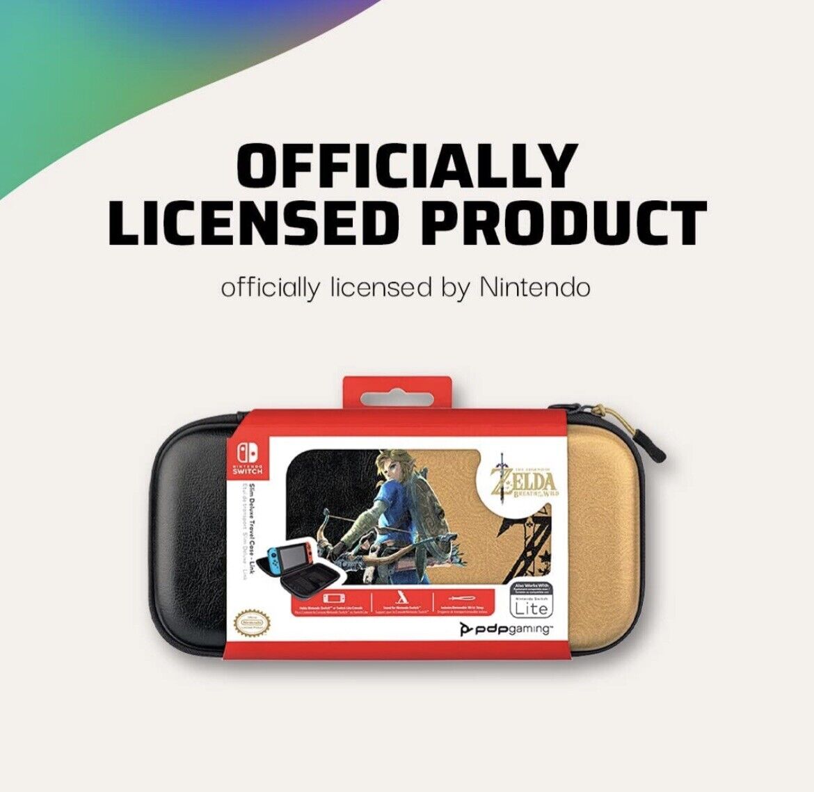 PDP Official BOTW Hyrule Hero Link Deluxe Travel Case for all Switch M ...